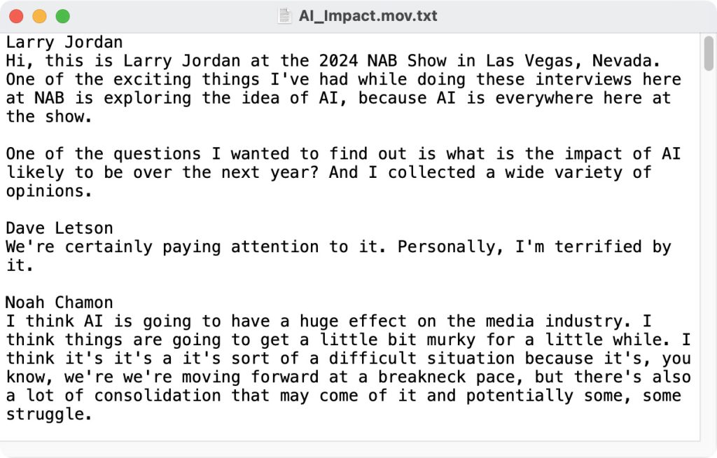 Using Speech-to-Text for Finished Projects in Premiere Pro | Larry Jordan